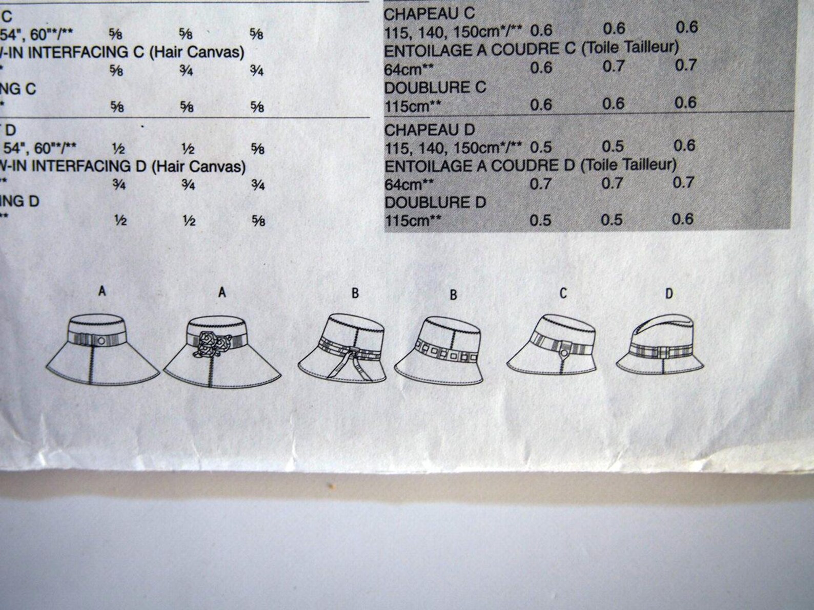 Vogue 8405, Wide-brim and Bucket Hats, Rare Pattern - Etsy
