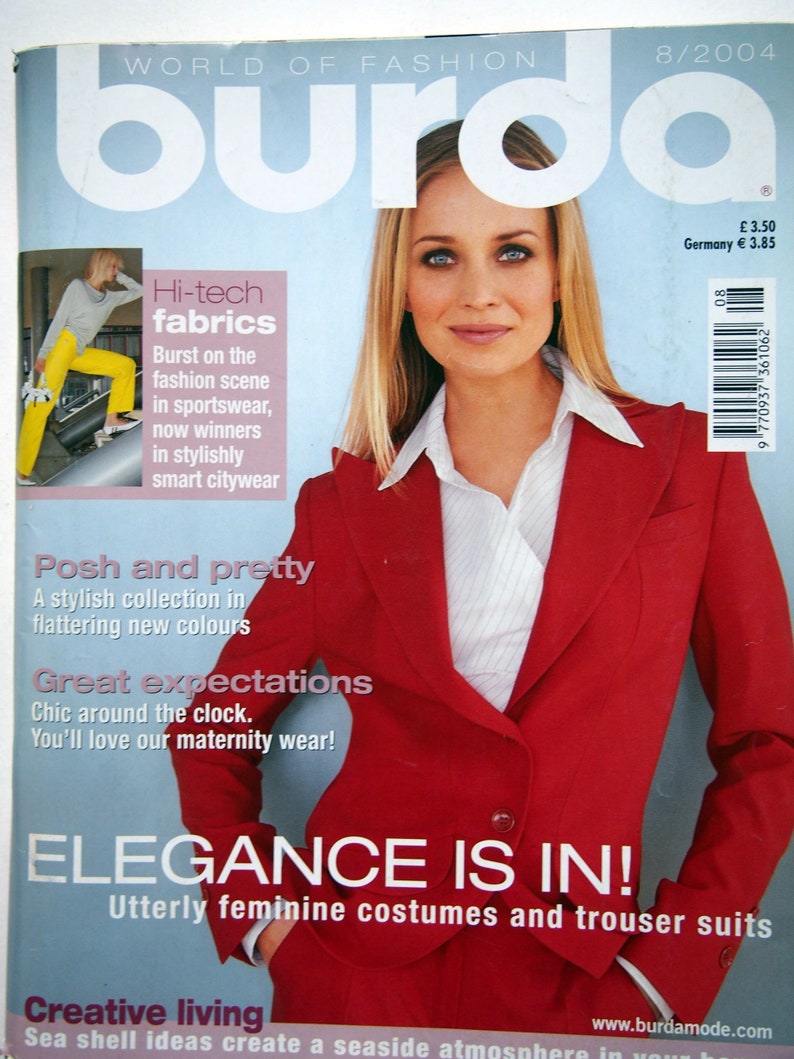 Burda 08/2004, Trench Coat Pattern and More - Etsy