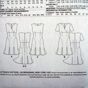 Butterick 6015, Fitted Dress With Empire Waist and Godets - Etsy