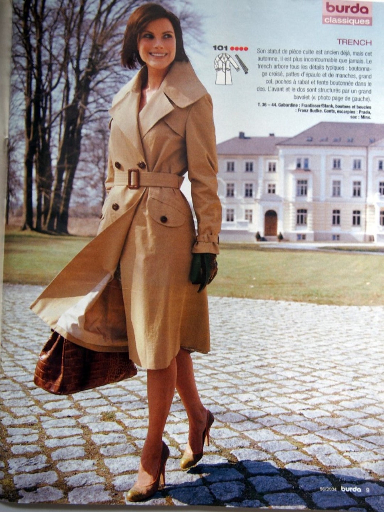 Burda 08/2004, Trench Coat Pattern and More - Etsy