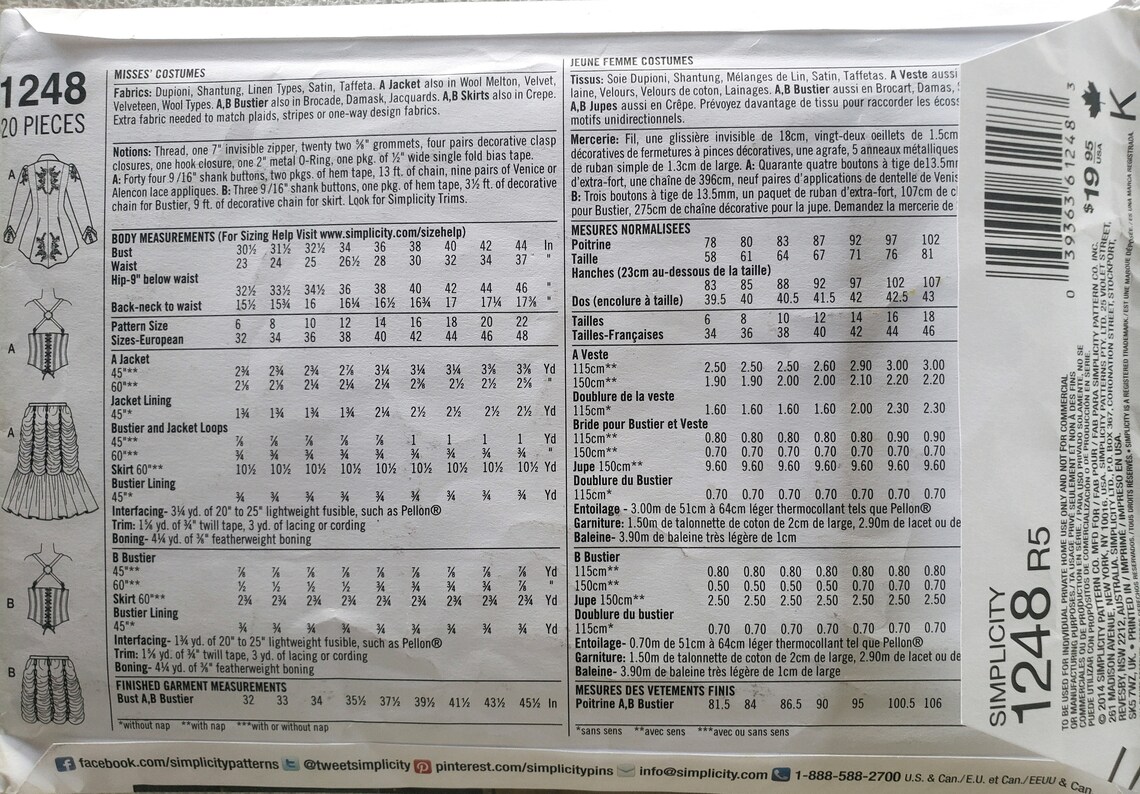 Simplicity 1248, Misses' Steampunk Costume - Etsy