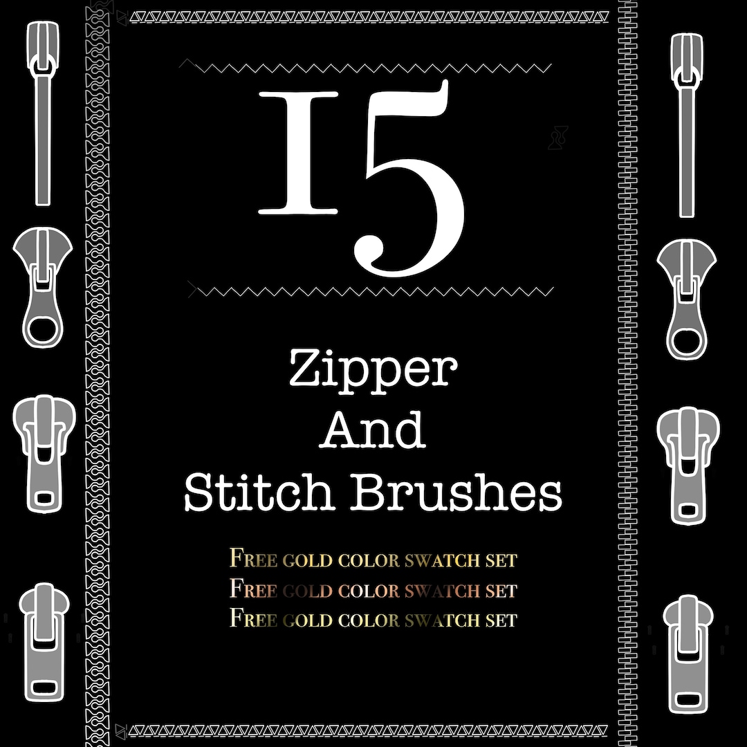 Zipper and Stitch Fashion Design Brush Set (for PROCREATE) - Etsy