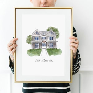 Custom House Portrait From Photo - Drawing of House - Digital Painting ...