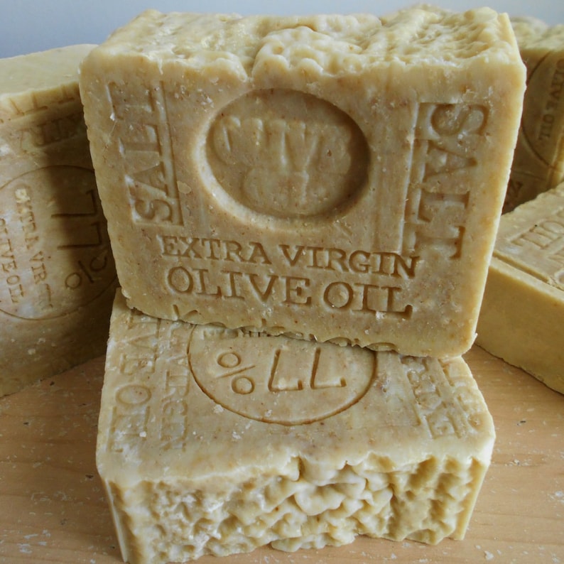 Greek Olive Oil Soap With Mediterranean Sea Salt Natural Bar | Etsy