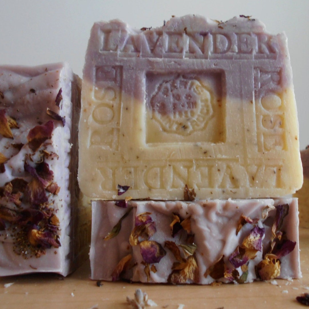 Handmade Provence French Lavender Soap With Crushed Organic Rose Petals ...