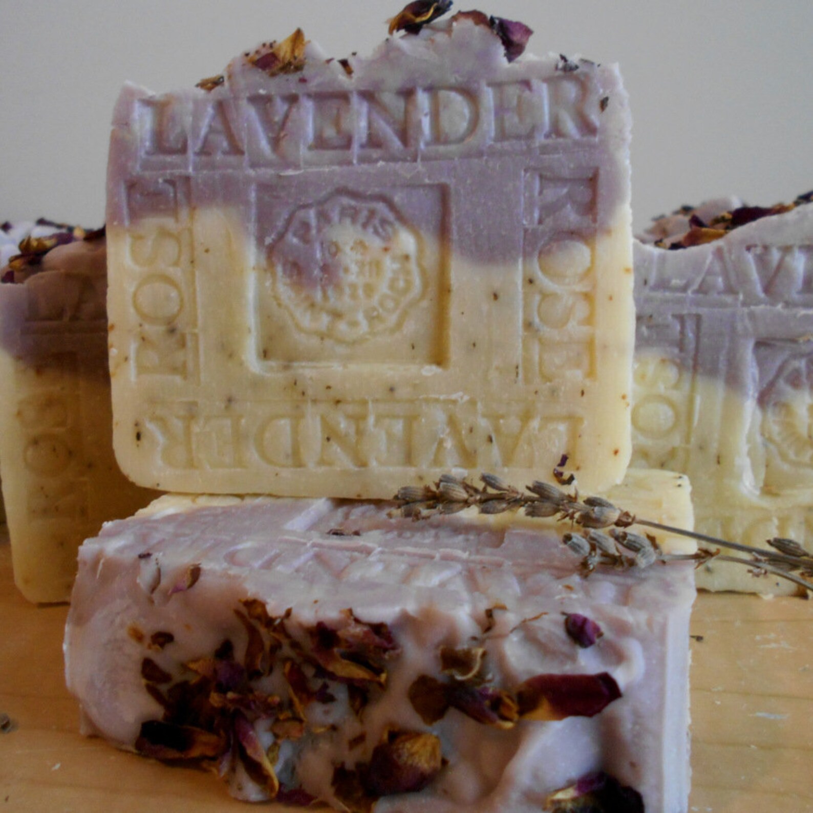 Handmade Provence French Lavender Soap With Crushed Organic Rose Petals ...