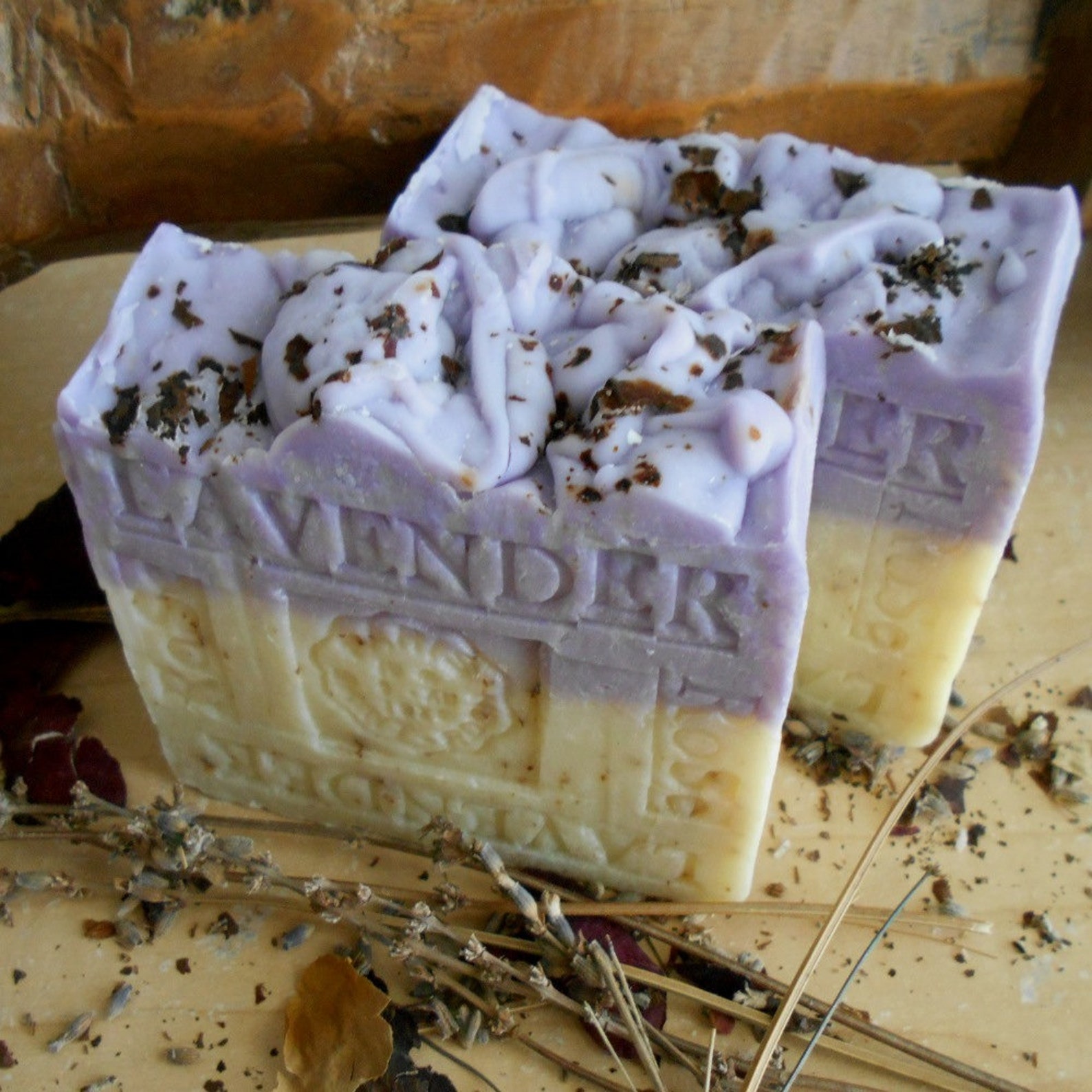 Handmade Provence French Lavender Soap With Crushed Organic - Etsy