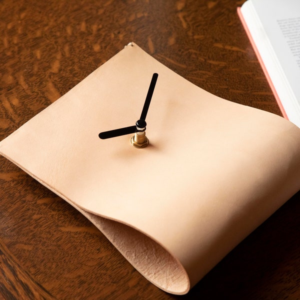 Leather Wall Clock - Etsy