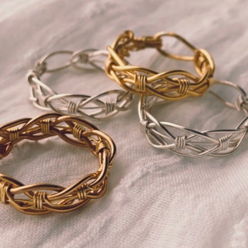 Barbed Wire Band Ring for Unisex Made of Sterling Silver 925 - Etsy