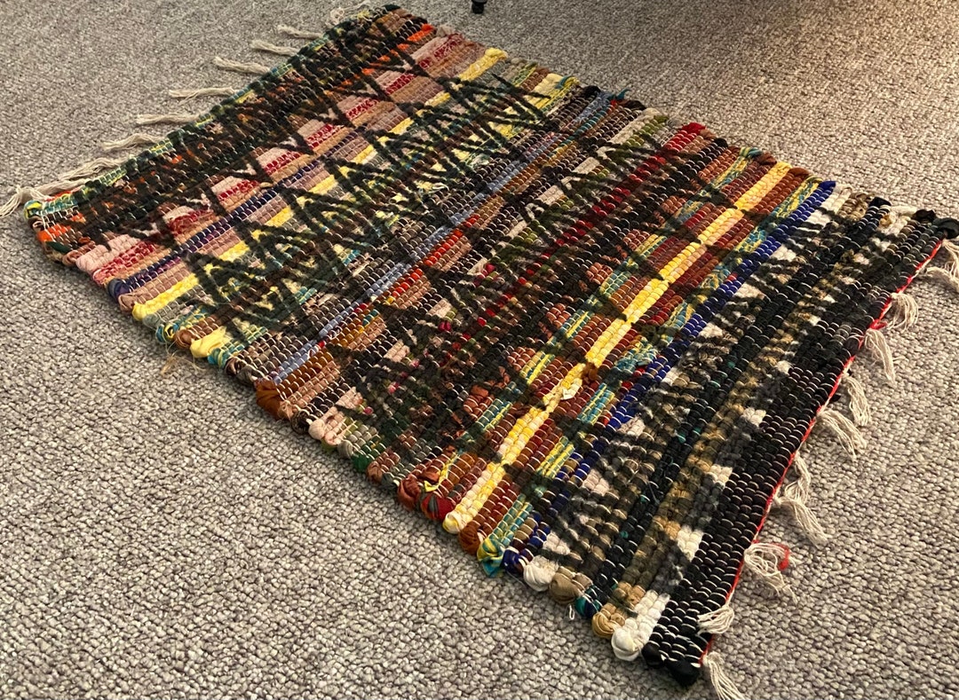 Colorful Bohemian Rag Rug for Entryway / Kitchen / Bathroom ...