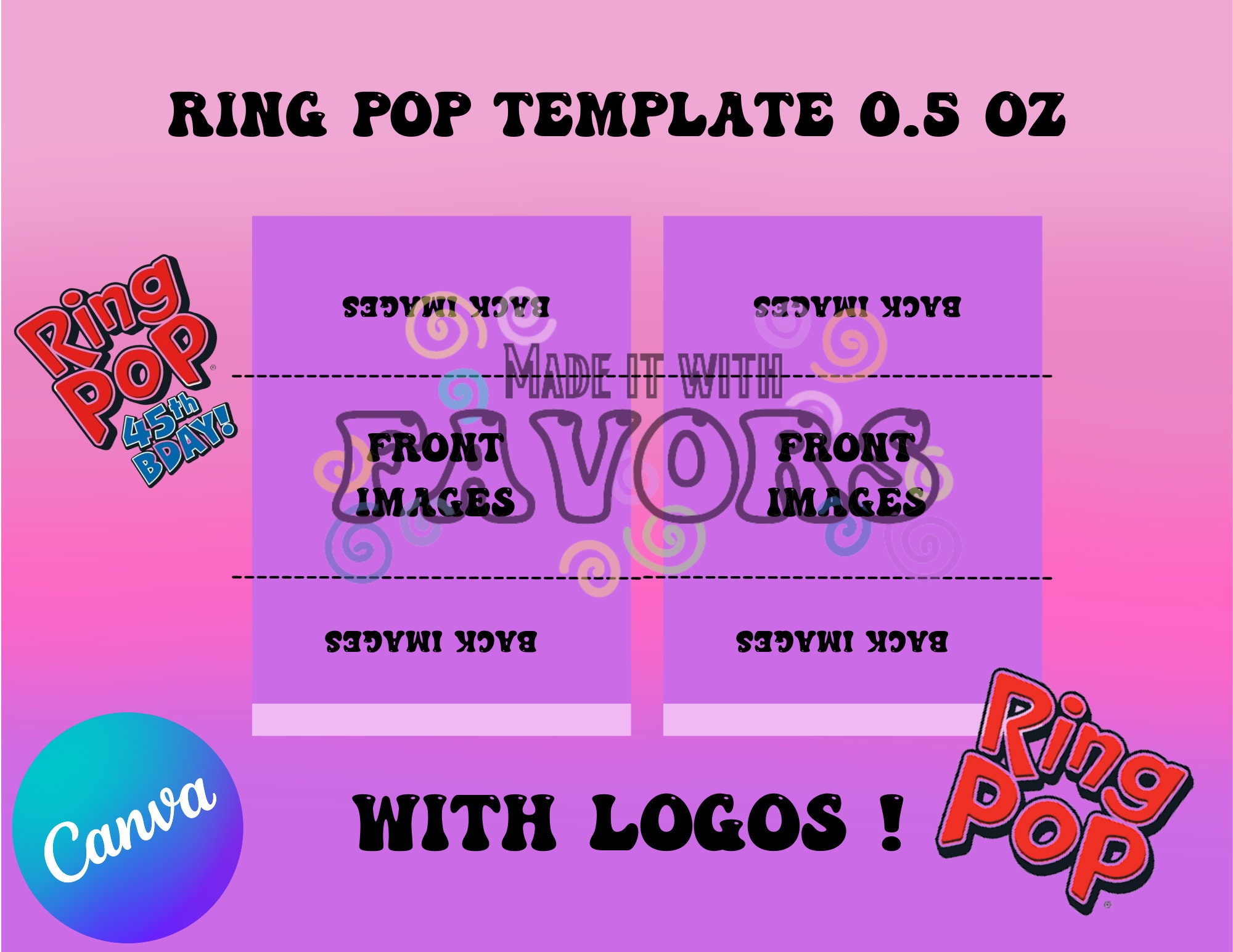 Ring Pop Wrapper Ring Pop Template Ring Pop ' Party - Etsy Ring Pop Wrapper Ring Pop Template Ring Pop ' Party - Etsy