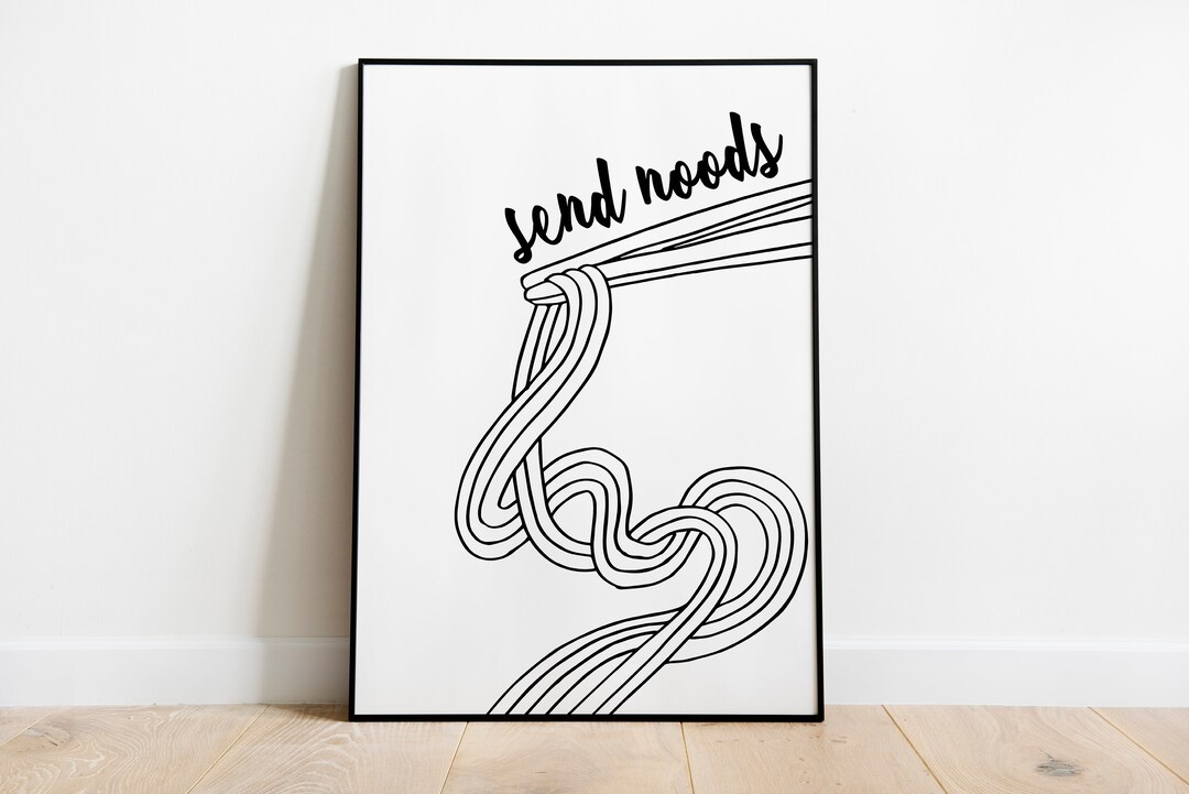 Send Noods Wall Print Noodle Print Food Custom Print Home - Etsy