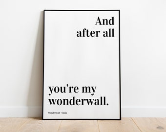 Oasis Inspired Wonderwall Faux Cast Iron Street Sign