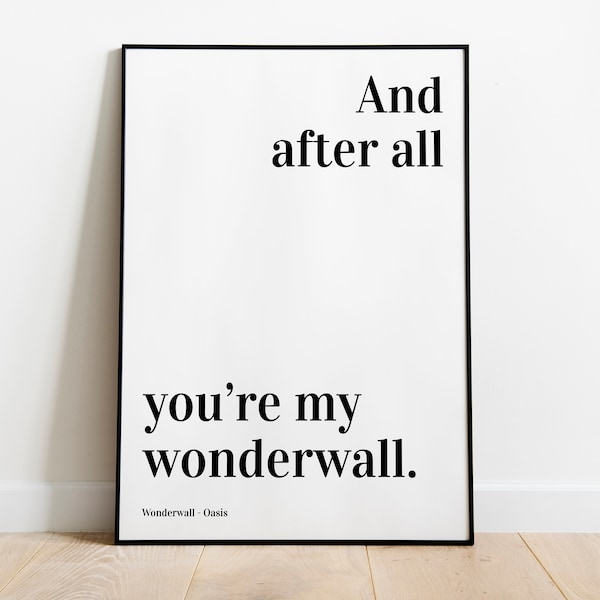 Wonderwall - Etsy