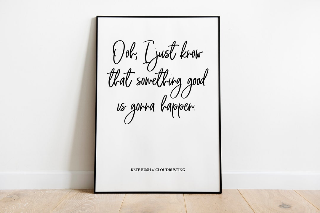 Cloudbusting, Kate Bush, Wall Art, Print, Lyrics, 80s, Custom Print ...