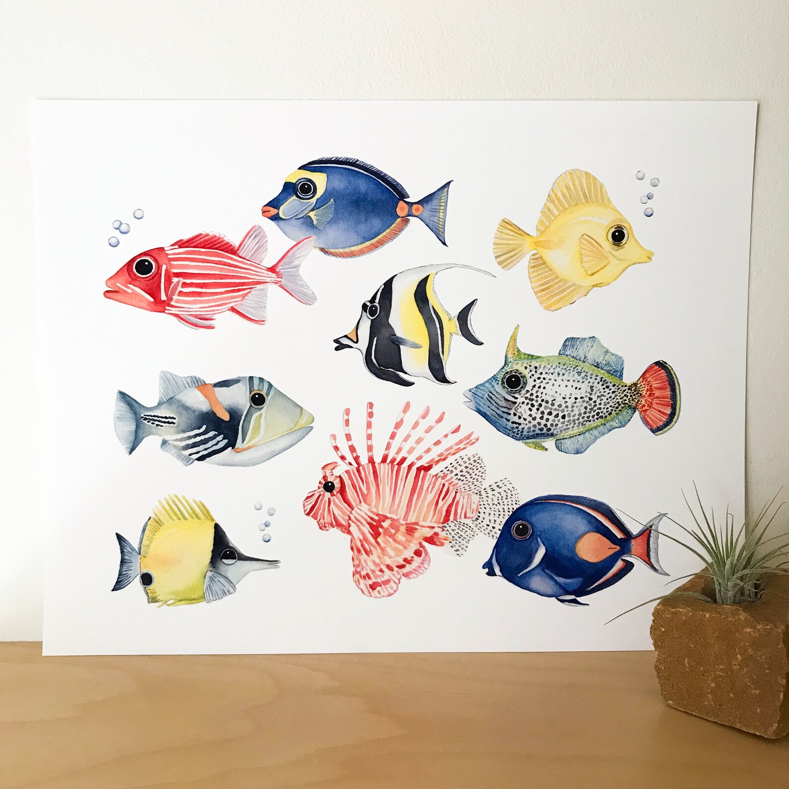 Tropical Fish Art Print / Tropical Fish Watercolor Art / Fish Art Print ...