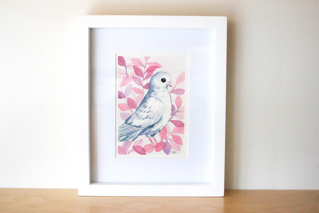 Dove Bird Original Watercolor Painting / Dove Painting / Cute Bird ...