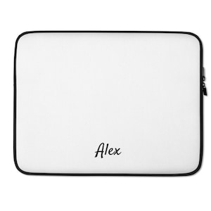 White Laptop Sleeve, Custom Laptop Case, Minimalist MacBook Case ...