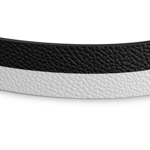 Black and White Leather Belt, Handmade Mens Leather Belt - Etsy