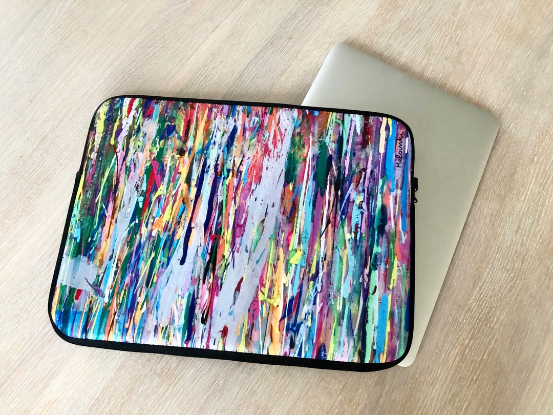 Paint Splatter Laptop Sleeve: Colorful Neoprene Computer Case - Etsy