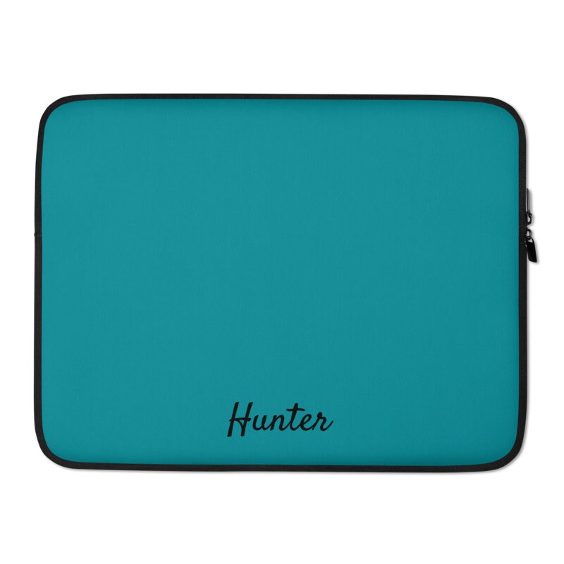 Personalisierte Türkis Laptop Sleeve, MacBook Cover, Laptop Tasche ...
