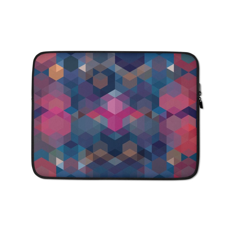 Geometric Laptop Sleeve, Blue Laptop Case, Computer Case, Personalised ...
