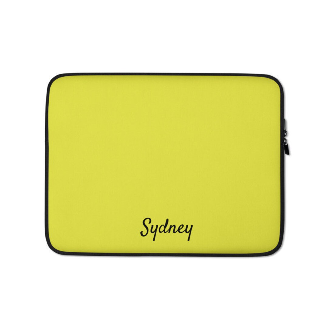 Lemon Yellow Laptop Case, Custom Laptop Sleeve, Custom MacBook Cover ...