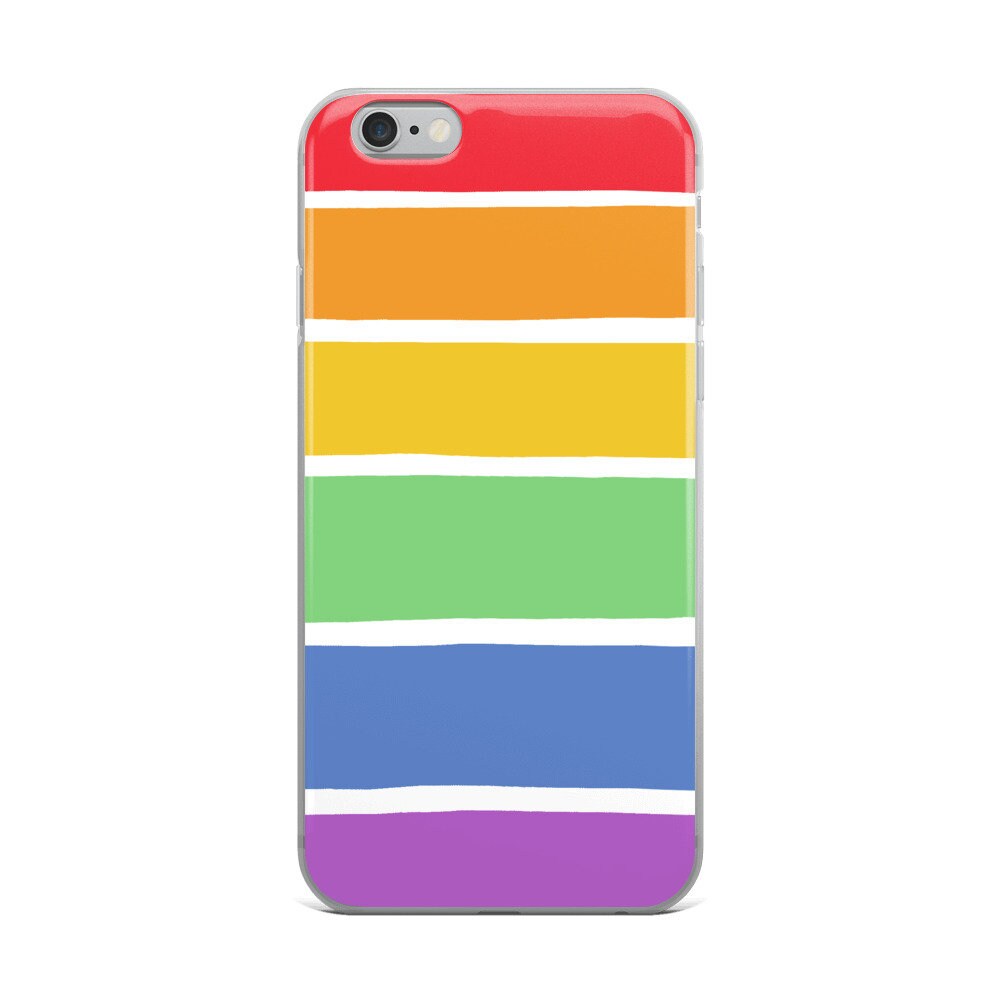 Rainbow Phone Case Custom Rainbow Stripe iPhone Case - Etsy