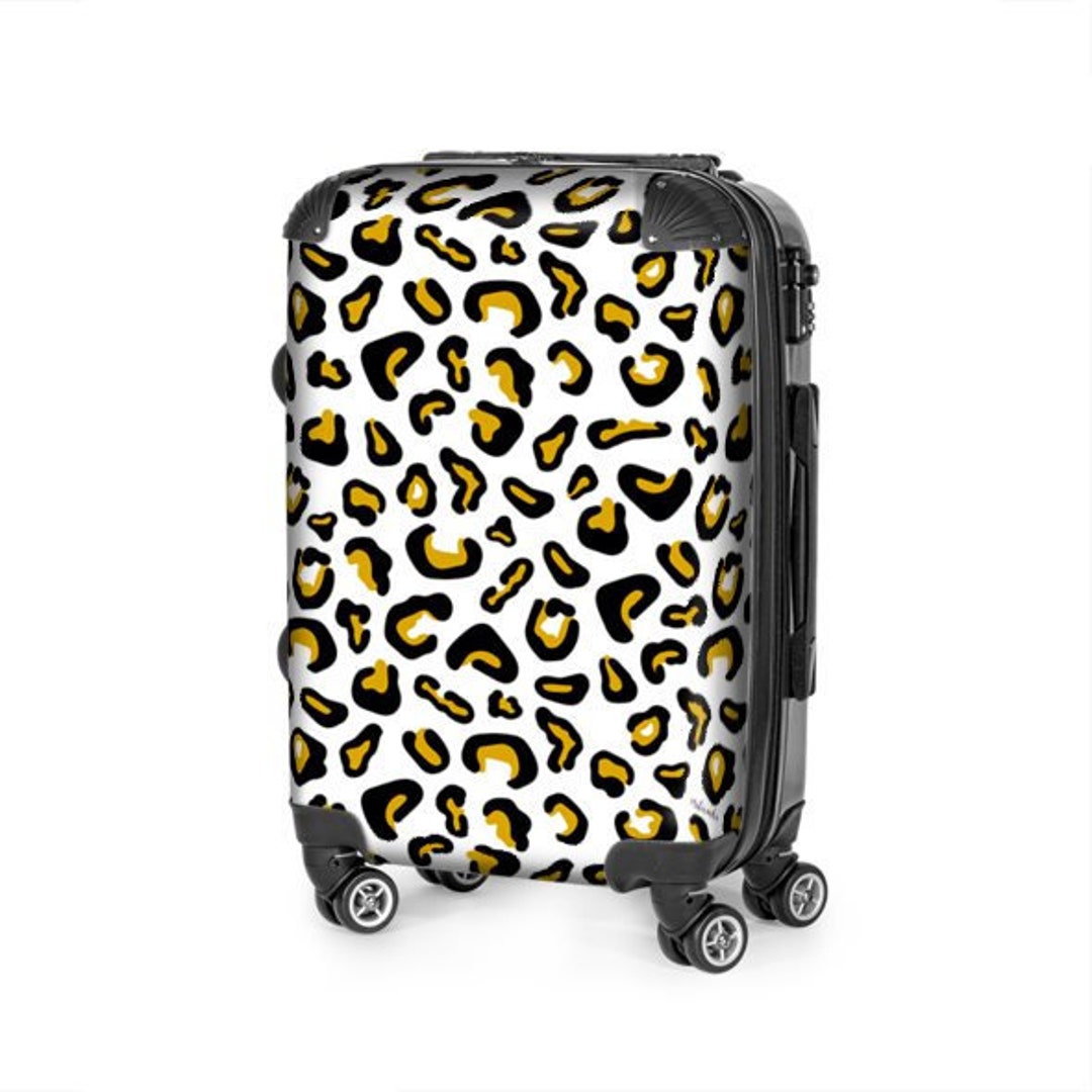 Leopard Print Suitcase, Cheetah Print Rolling Luggage, Travel Carry on ...