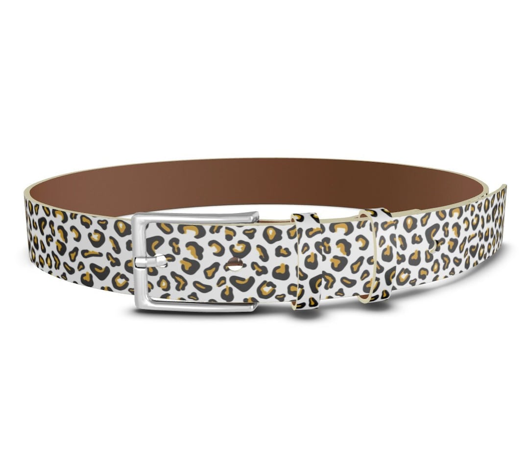 Leopard Print Belt, Animal Print Leather Belt for Men and Women - Etsy