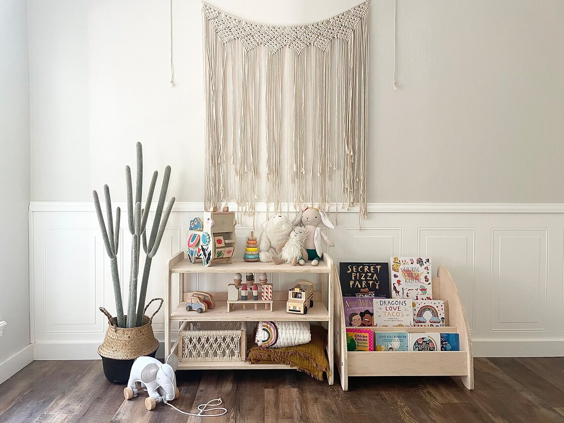 Montessori Bookcase for Toddler Toddler Bookshelf for Book - Etsy