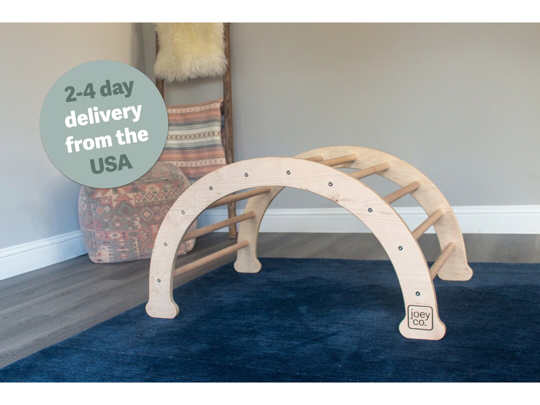 Montessori Climbing Arch With Optional Rock Wall Climbing Ramp - Etsy