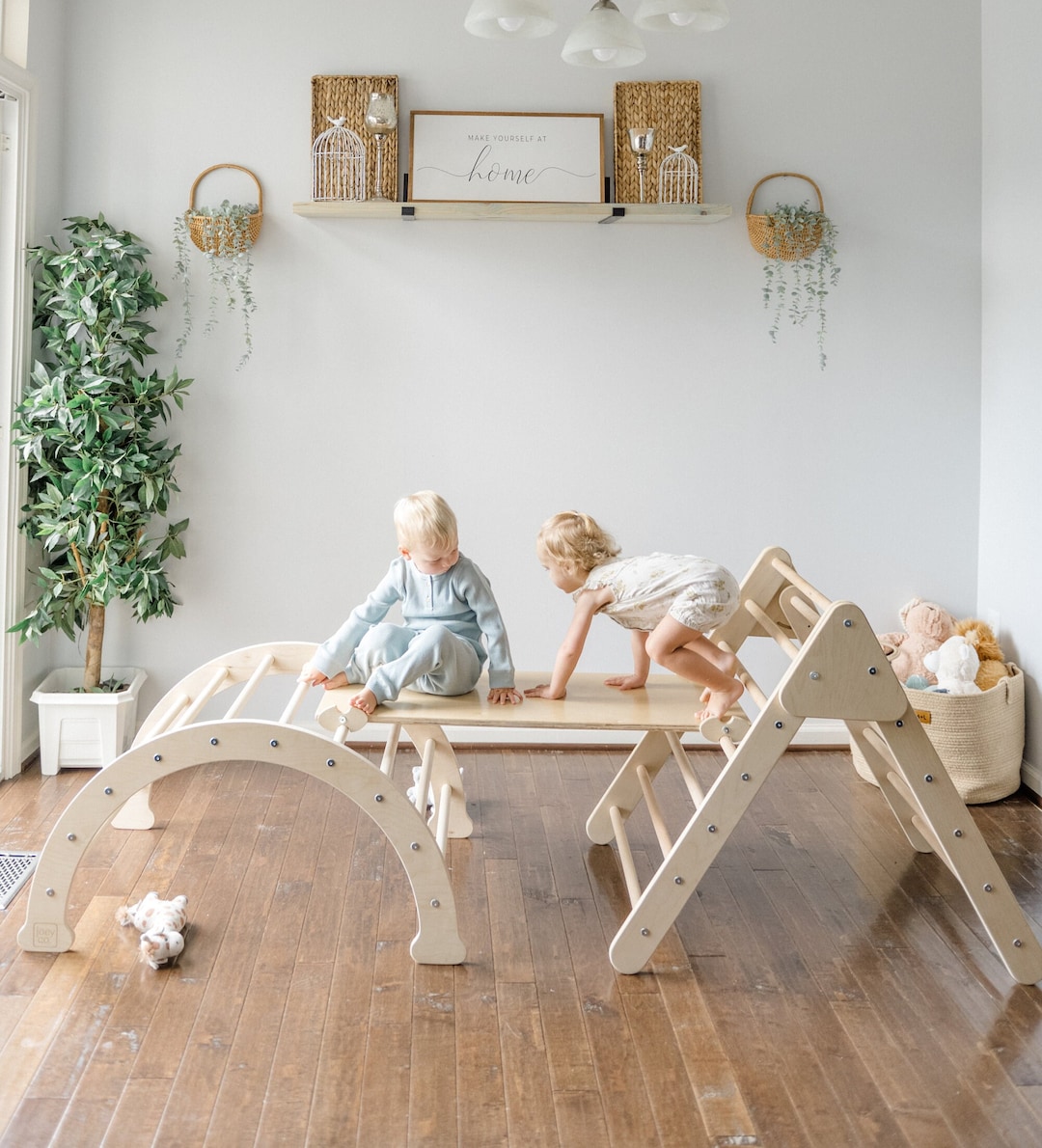 Montessori Climbing Triangle Set of 3, Waldorf Ladder Climbing Set of 5 ...