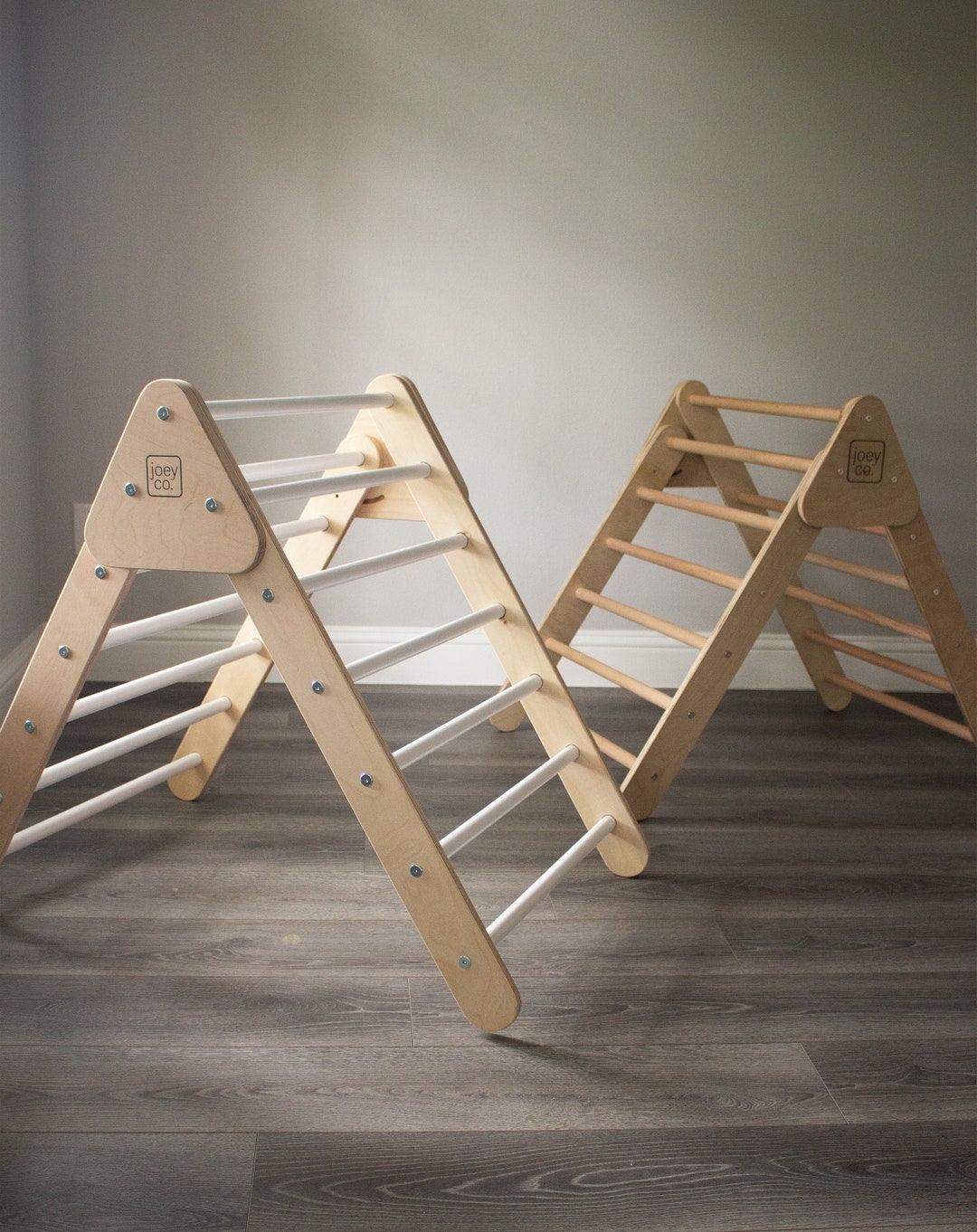 Montessori Climbing Gym W Reversible Ramp and White Dowels, Foldable ...