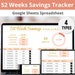 52 Week Savings Challenge Google Sheets Template Stay Motivated to Save ...