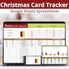 Christmas Card Tracker Excel Spreadsheet Template, Xmas Card Address ...