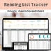 Reading Log Tracker Excel Spreadsheet Track Your Books With This Book ...