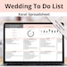 Bridal Shower Planner Excel Spreadsheet Template Bridal Shower Party ...