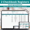 Checkbook Register With Monthly Summaries Excel Spreadsheet Template ...