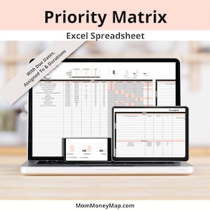 Task Priority Matrix Planner With Eisenhower Method Urgent-important ...