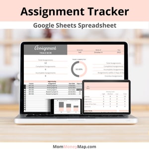 Assignment Tracker Google Sheets Spreadsheet Template | Homework ...