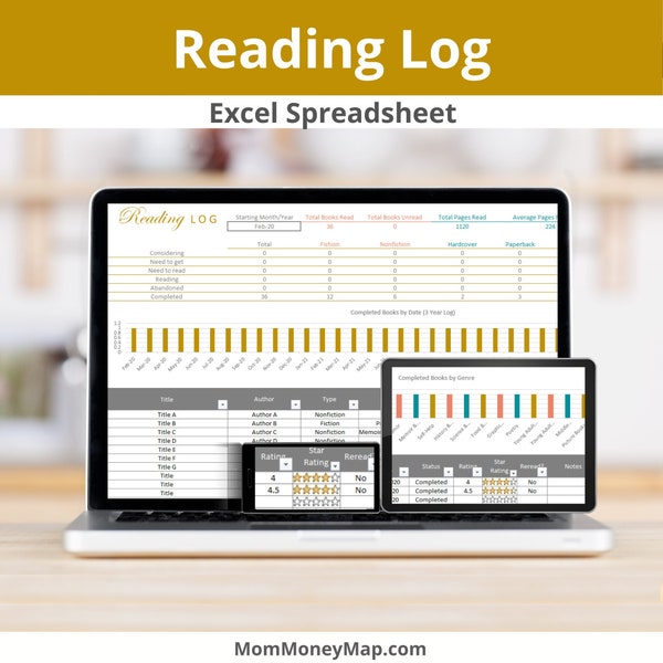 Library Excel Template - Etsy