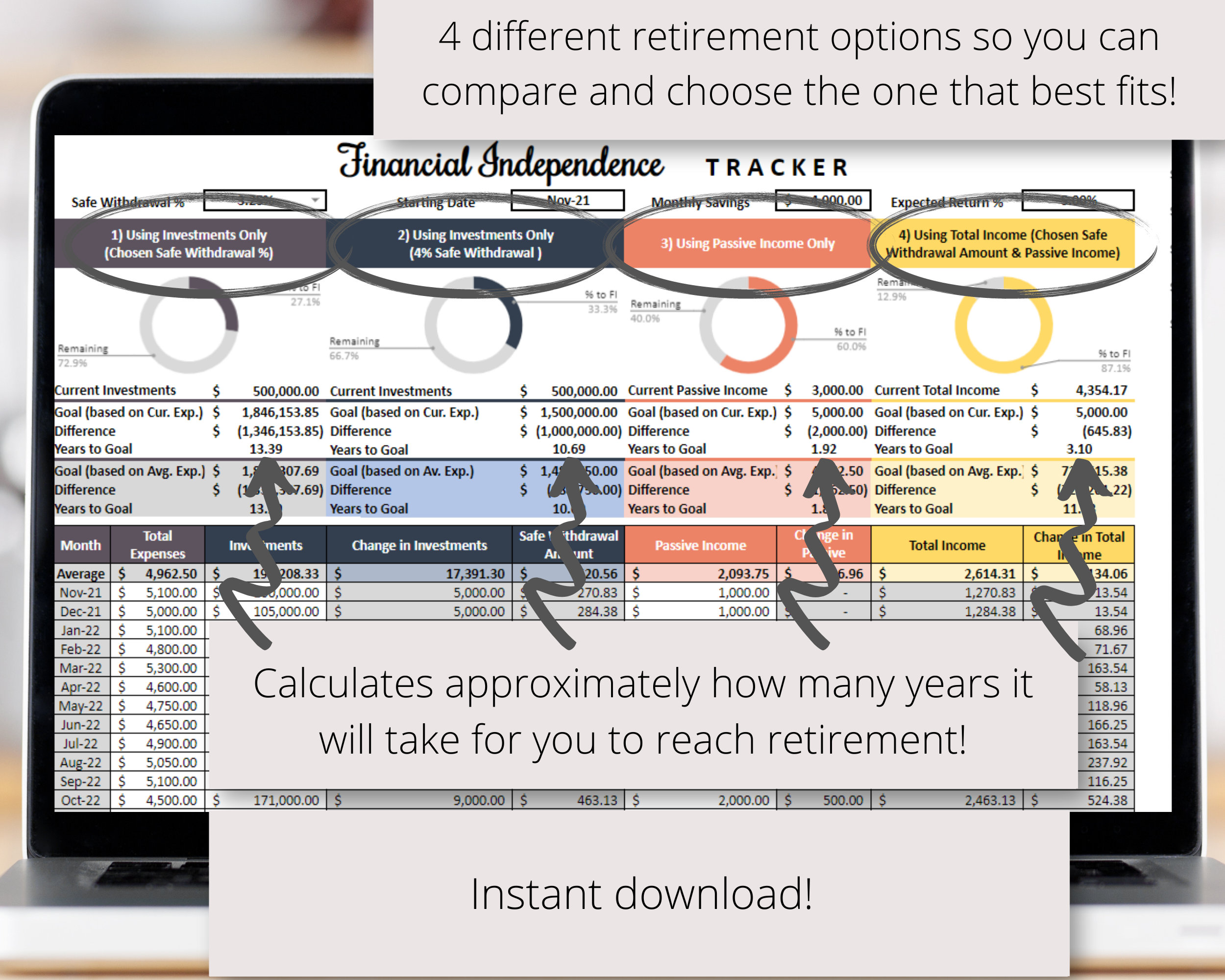 FIRE Tracker | Retire Early Calculator | Calculate Your Retirement ...