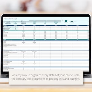 Cruise Planner Excel Spreadsheet | Cruise Travel Planning | Cruise ...