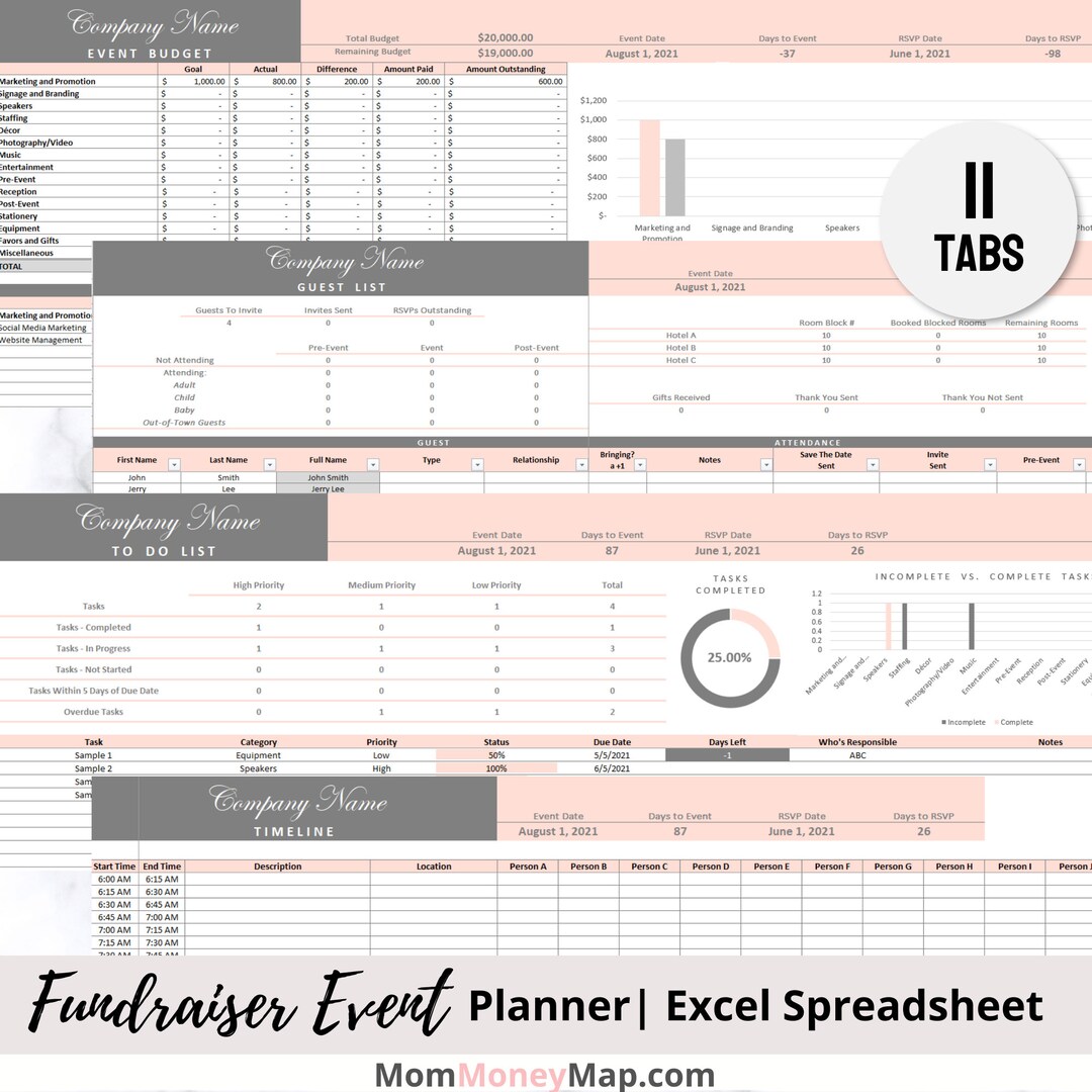Modèle de feuille de calcul Excel pour le planificateur - Etsy France