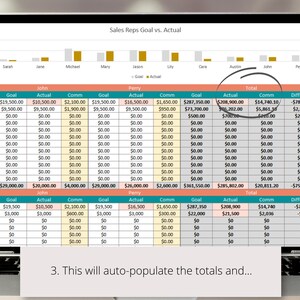Sales Planner Excel Spreadsheet Template, Sales Report to Track Daily ...