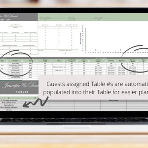 Wedding Planner Excel Spreadsheet Template, Useful Engagement Gift Idea ...