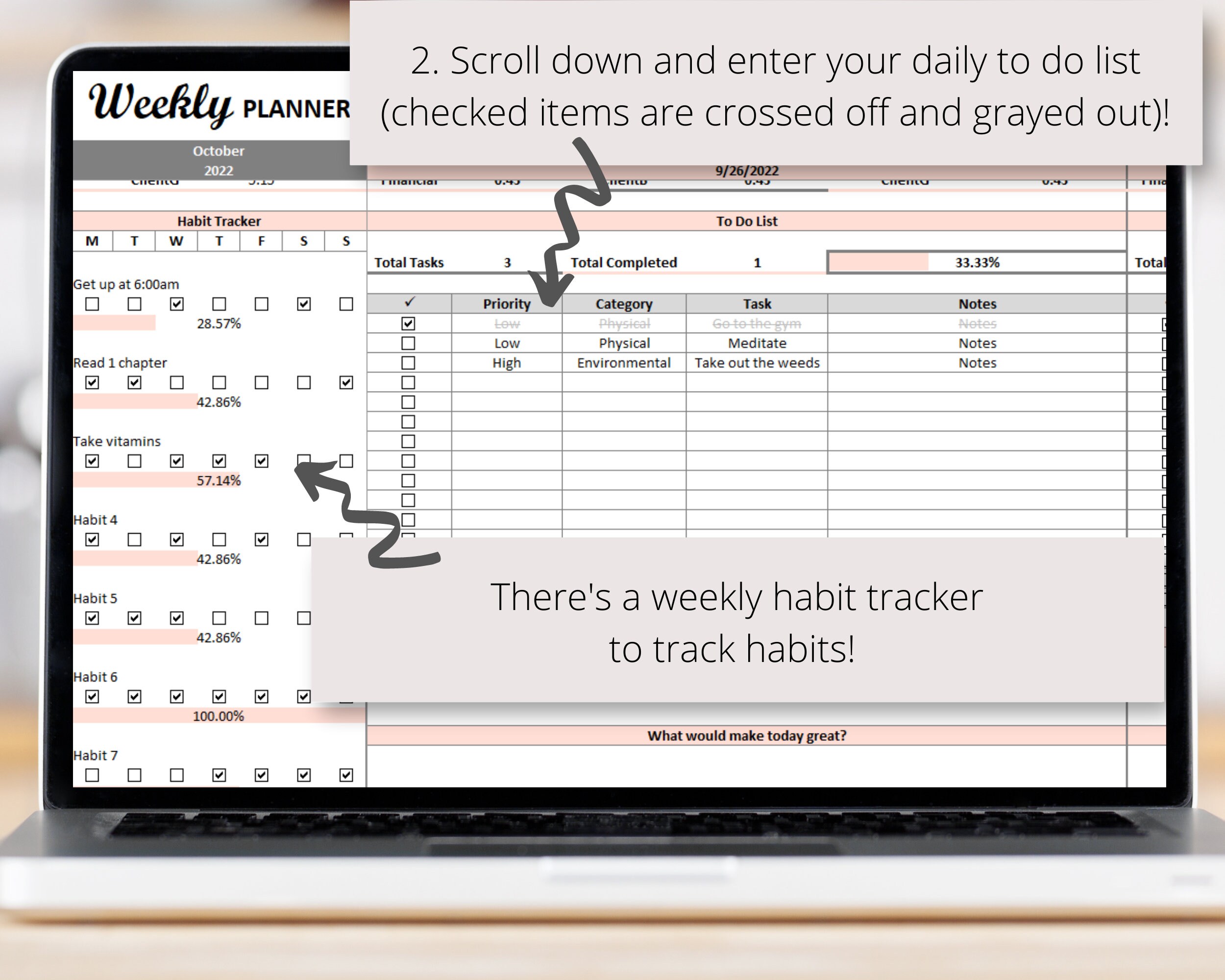Weekly Schedule Planner Timetable Digital Excel Spreadsheet Template ...