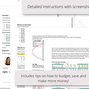 Personal Monthly Budget Excel Spreadsheet Planner, Editable Simple ...