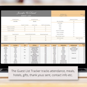Wedding Planning Excel Spreadsheet Template, Wedding Planning Tracker ...